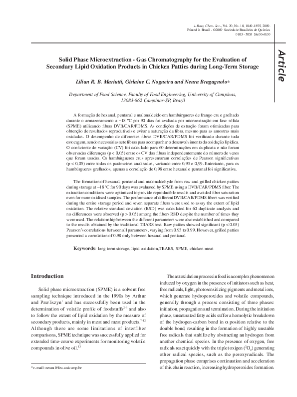 Pdf Solidphase Micro Extraction Gas Chromatography Tandem Mass Spectrometry As A Tool For