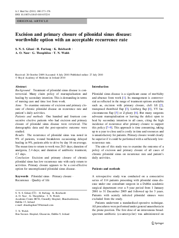 (PDF) Comparison Between Excision With Simple Primary Closure And ...