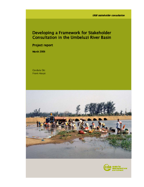 (PDF) Developing a Framework for Stakeholder Consultation in the ...