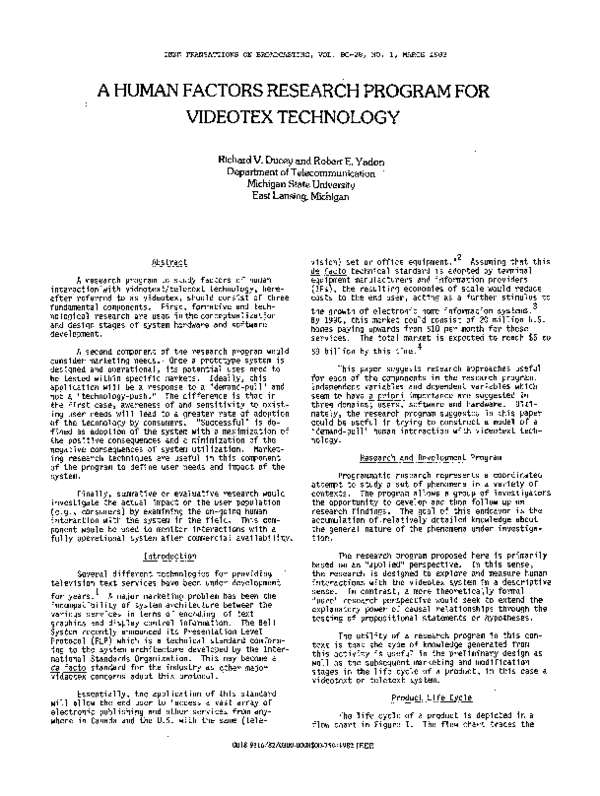 (PDF) A framework for the inclusion of human factors in the design of ...