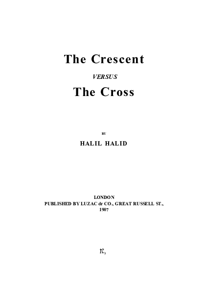 The Crescent versus The Cross