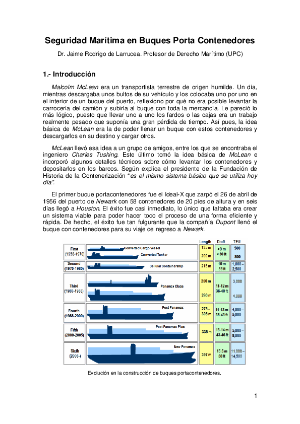 (PDF) Seguridad Marítima en Buques Porta Contenedores