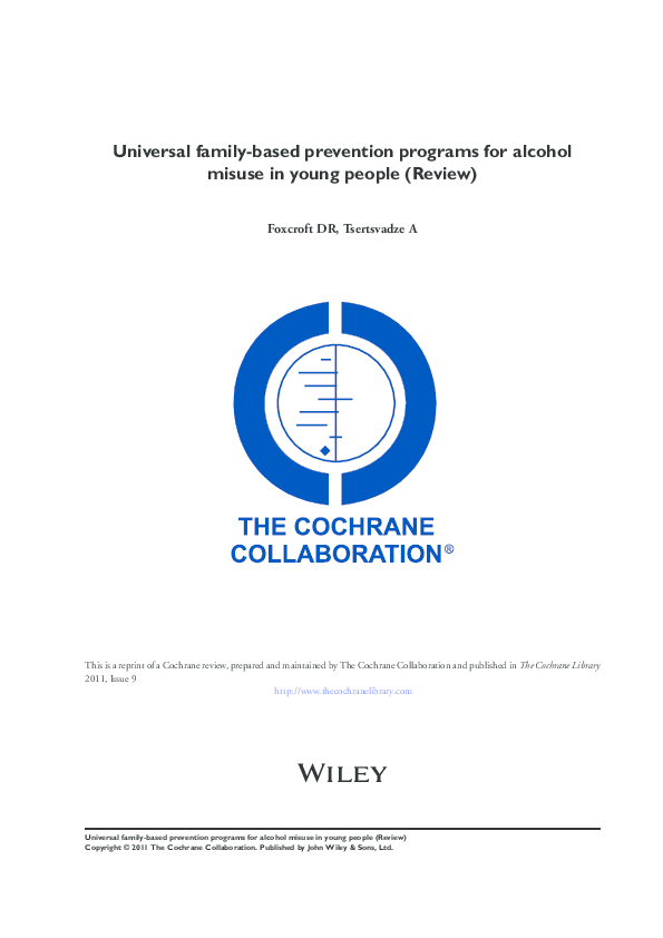 (PDF) Universal family-based prevention programs for alcohol misuse in ...