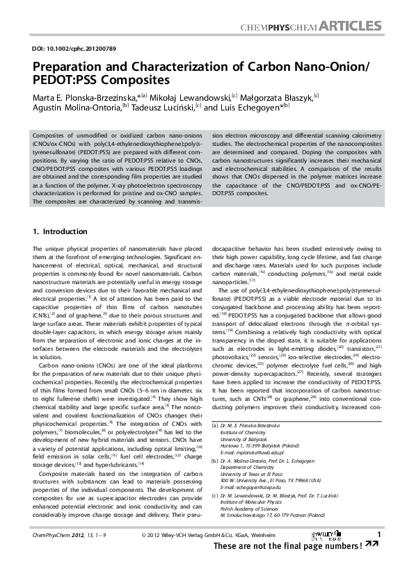 (PDF) Preparation and characterization of carbon nanotube-grafted-chitosan – Natural ...