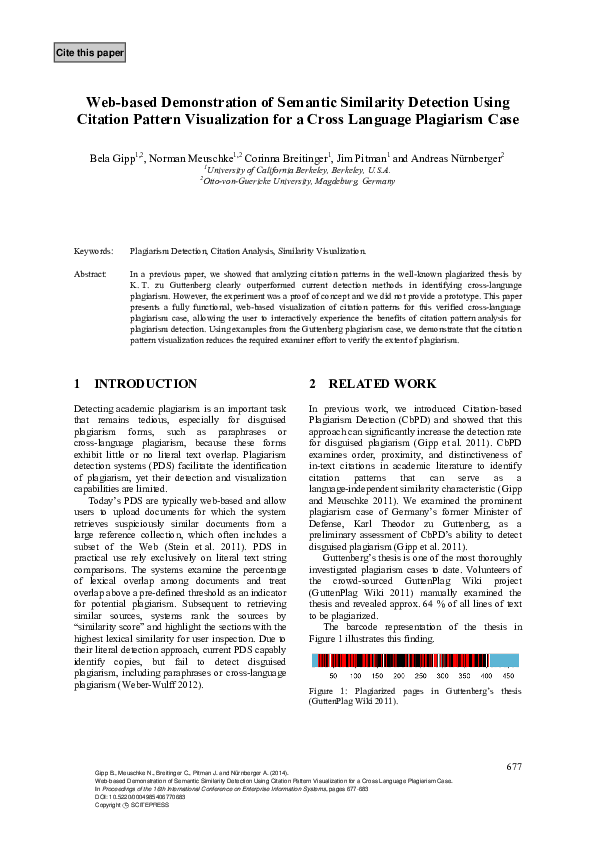 (PDF) Web-based Demonstration of Semantic Similarity Detection Using Citation Pattern ...