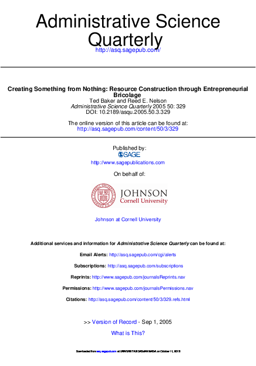 (PDF) Creating Something from Nothing: Resource Construction through ...
