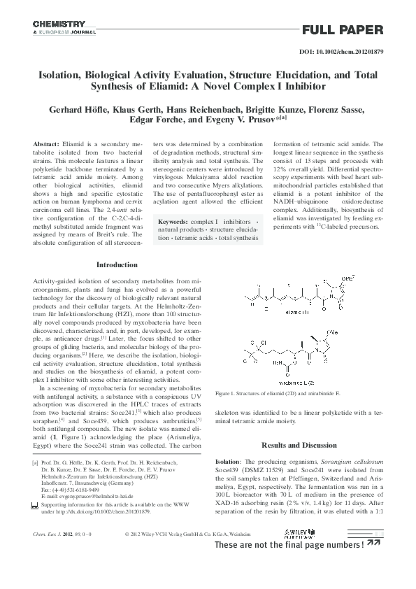 Pdf Isolation Biological Activity Evaluation Structure Elucidation