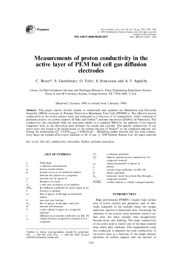(PDF) Measurements of proton conductivity in the active layer of PEM ...