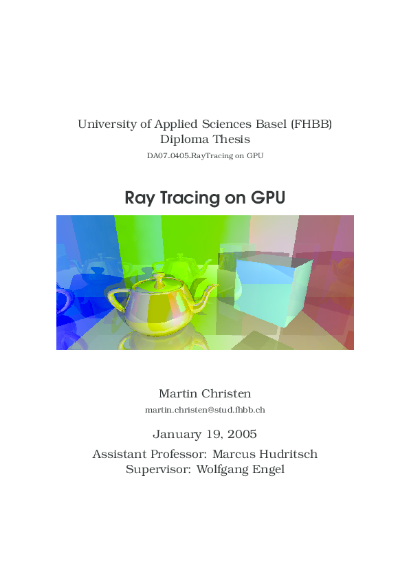 (PDF) Ray tracing on GPU