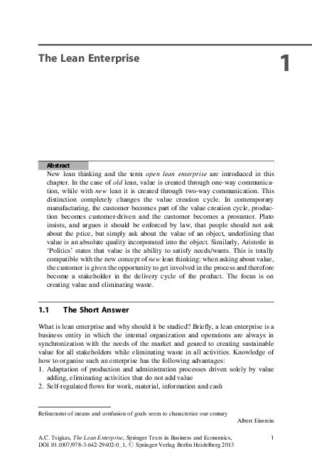 (PDF) The Lean Enterprise