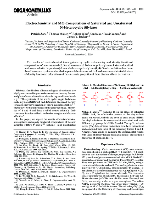 (PDF) Electrochemical Properties of a Disilene, a Tetrasila-1,3 ...