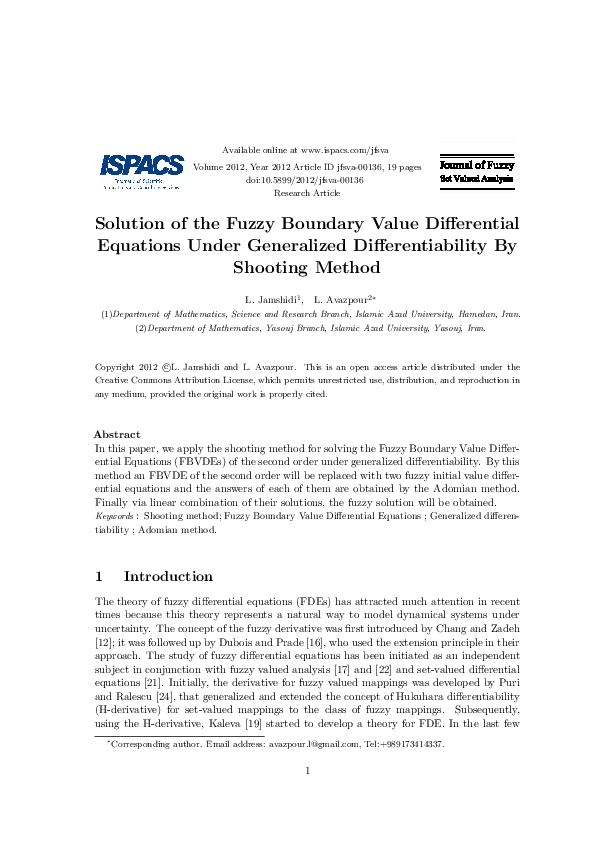 (PDF) Solution of the Fuzzy Boundary Value Differential Equations Under Generalized ...