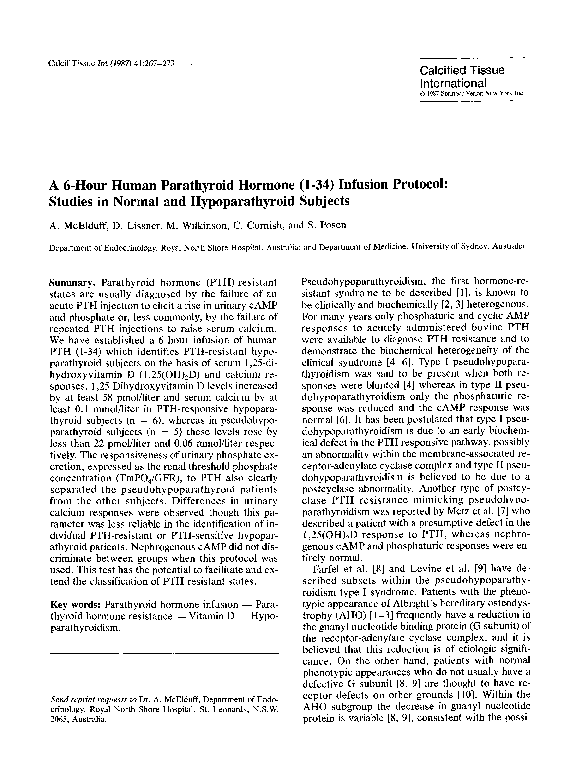 (PDF) A 6-hour human parathyroid hormone (1–34) infusion protocol ...