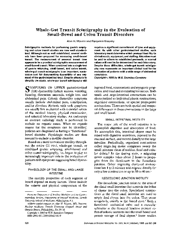 (PDF) Whole-gut transit scintigraphy in the evaluation of small-bowel ...
