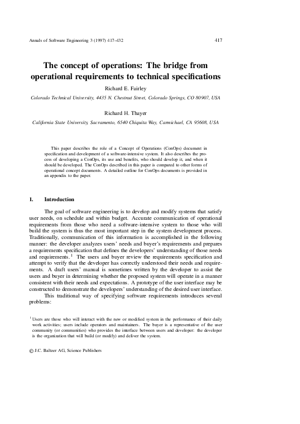 (PDF) A practical approach to combining requirements definition and object‐oriented analysis
