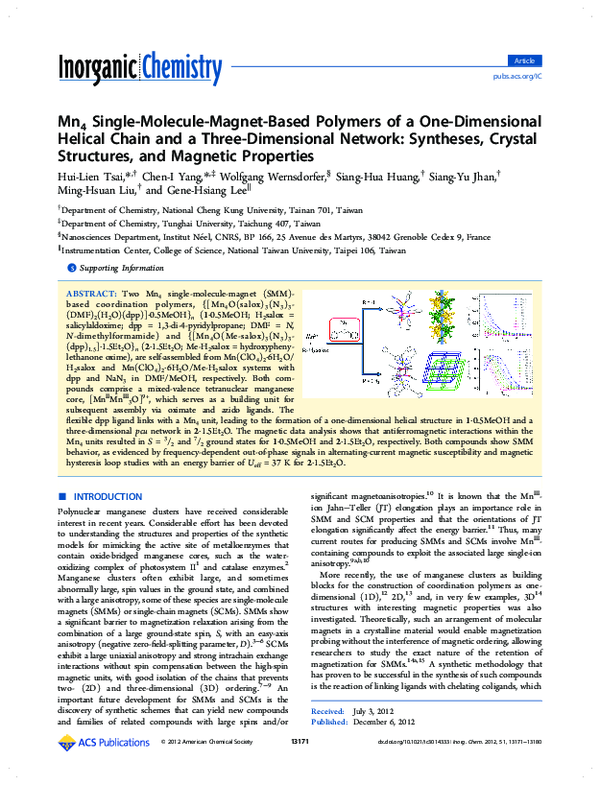 (PDF) New Mn12 single-molecule magnets from edge-sharing bioctahedra ...