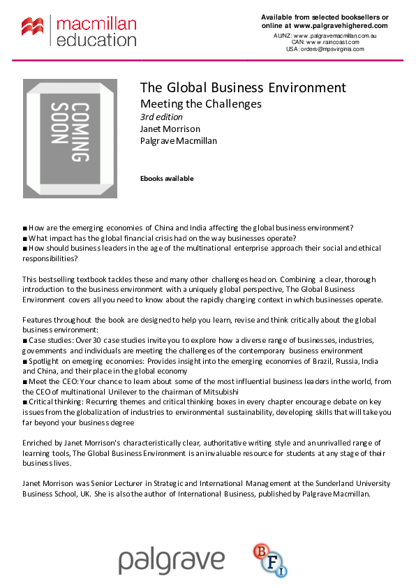 (PDF) The Global Business Environment