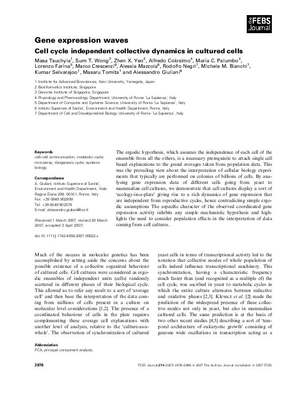 (PDF) Gene expression waves