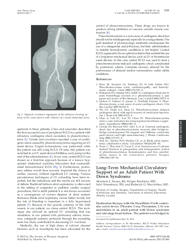 (PDF) Long-Term Mechanical Circulatory Support of an Adult Patient with ...