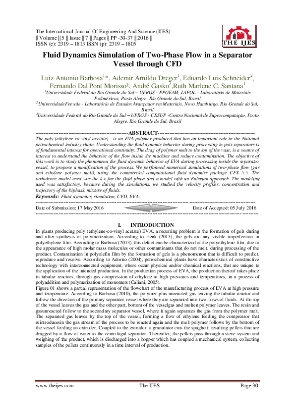 (PDF) Fluid Dynamics Simulation of Two-Phase Flow in a Separator Vessel ...