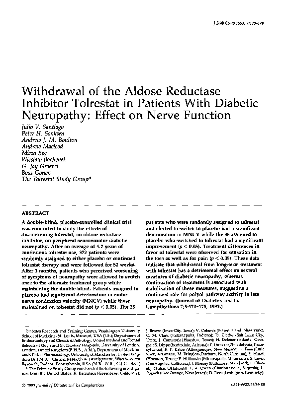(PDF) Withdrawal of the aldose reductase inhibitor tolrestat in ...