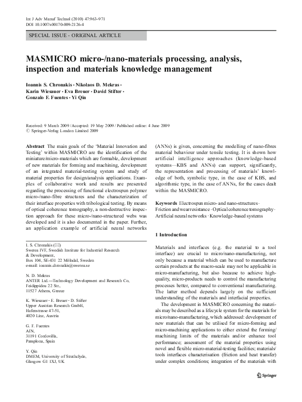 (PDF) MASMICRO micro-/nano-materials processing, analysis, inspection ...