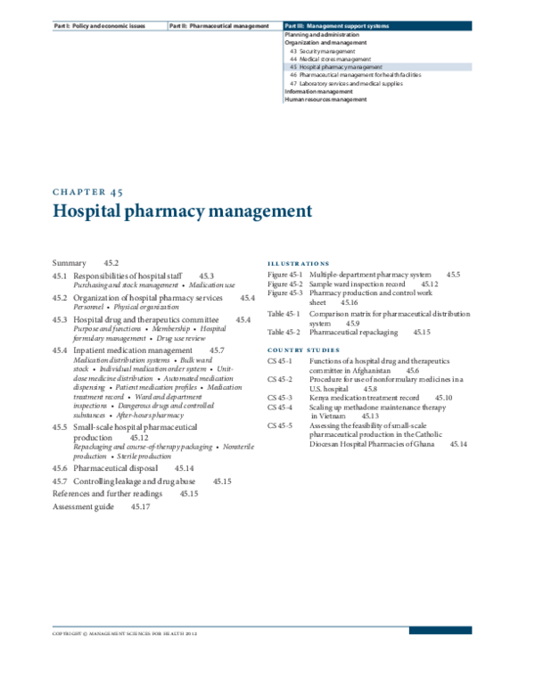 (PDF) Hospital pharmacy management