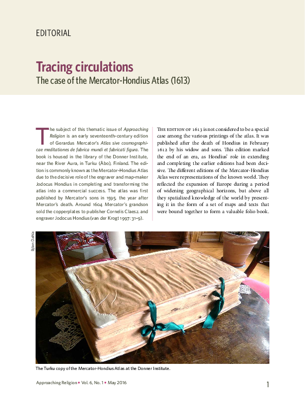 (PDF) Tracing circulations: The case of the Mercator-Hondius Atlas ...