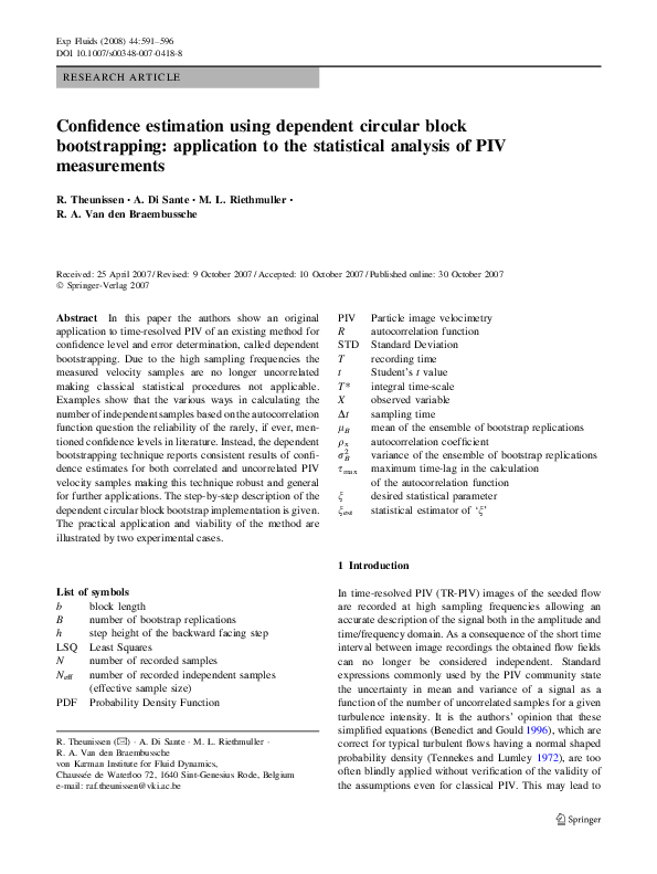 (PDF) Confidence estimation using dependent circular block ...