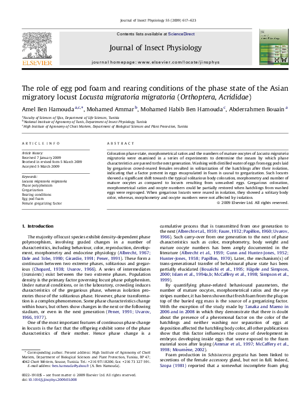 (PDF) The role of egg pod foam and rearing conditions of the phase ...