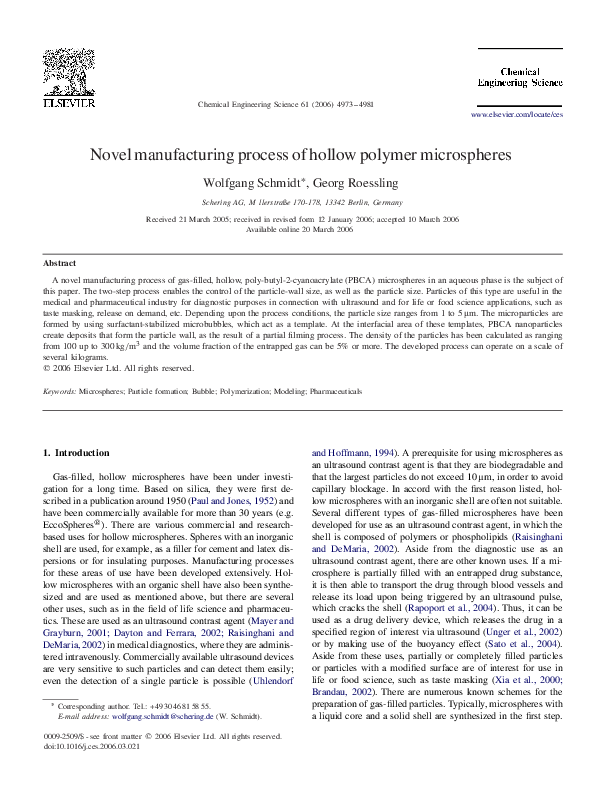 (PDF) Fabrication of Hollow Microspheres Using Single Step ...
