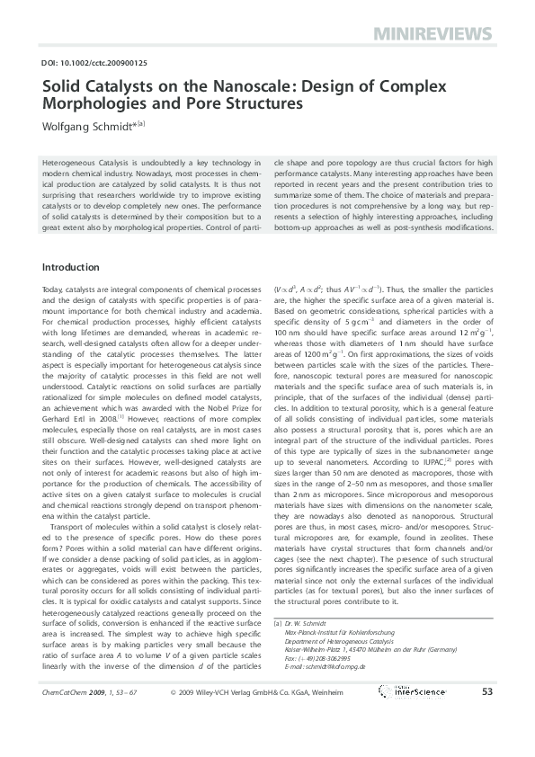 (PDF) Solid catalysts on the nanoscale: design of complex morphologies ...
