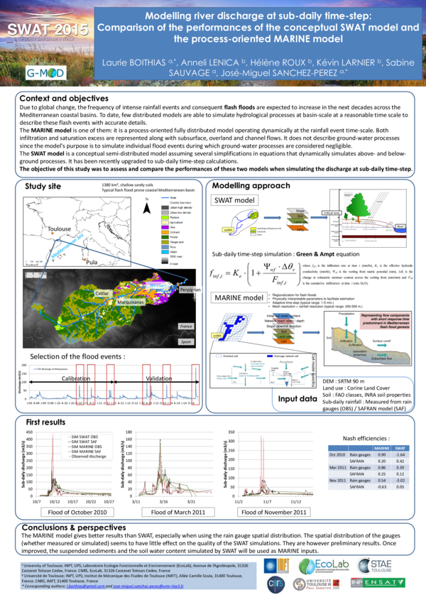 (PDF) Modelling river discharge at sub-daily time-step: Comparison of the performances of the ...