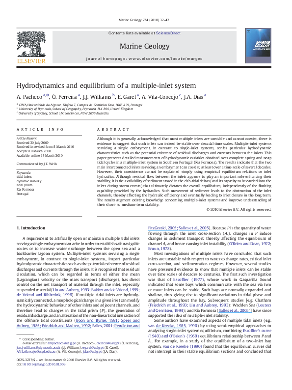 (PDF) Hydrodynamics and equilibrium of a multiple-inlet system