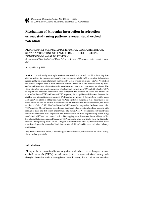 (PDF) Mechanism of binocular interaction in refraction errors: study ...