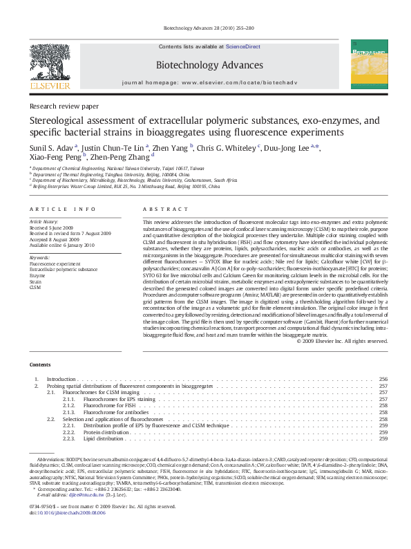 (PDF) Stereological assessment of extracellular polymeric substances ...