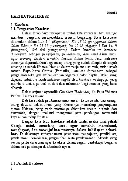 (DOC) HAKIKAT KATEKESE