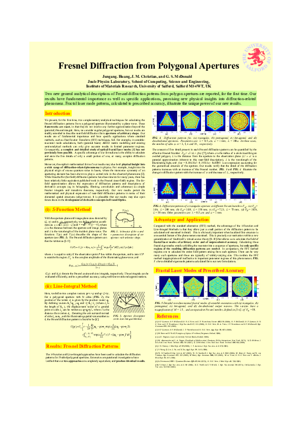 (PDF) Fresnel diffraction from polygonal apertures