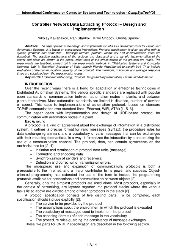 Pdf Controller Network Data Extracting Protocol Design And