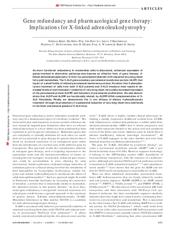 (PDF) Gene redundancy and pharmacological gene therapy: Implications ...