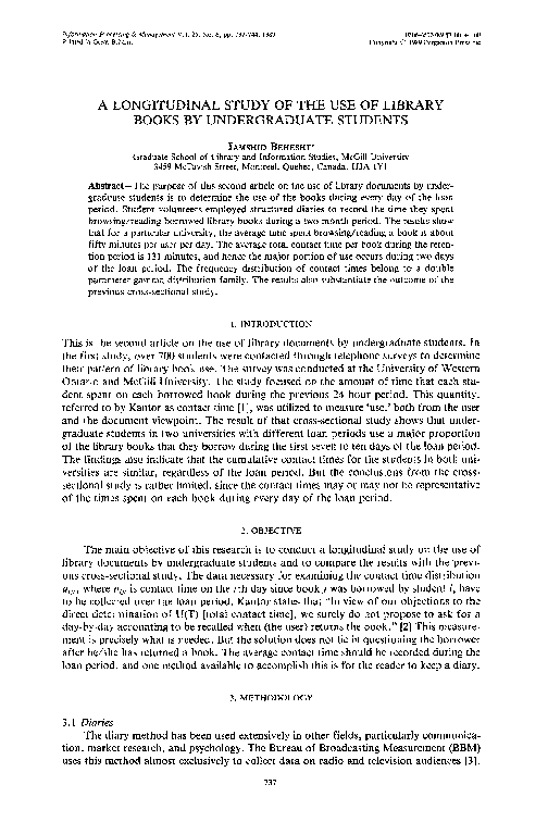 (PDF) A longitudinal study of the use of library books by undergraduate ...