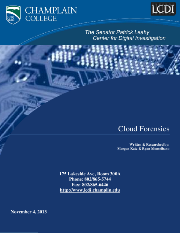 (PDF) Cloud Forensics 2