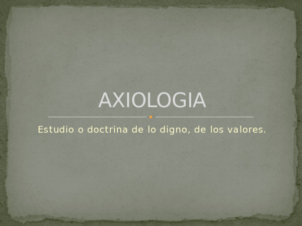 (PPT) AXIOLOGIA