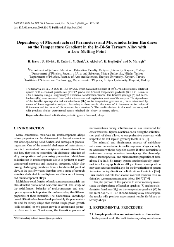 (PDF) Dependency of microstructural parameters and microindentation hardness on the temperature ...