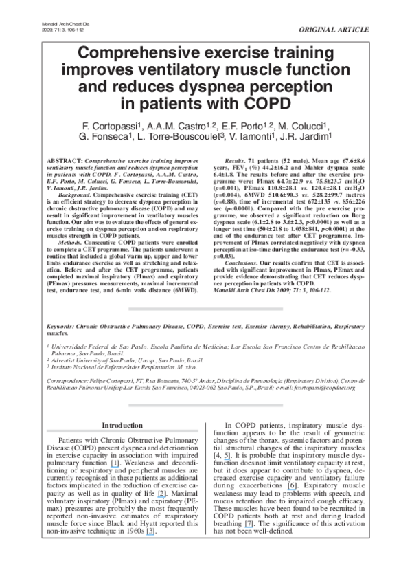 (PDF) Outcome of pulmonary rehabilitation in patients with COPD ...