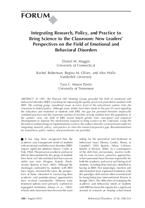 (PDF) Educating Students with Emotional and Behavioral Disorders | Ivana Vasilevska Petrovska ...