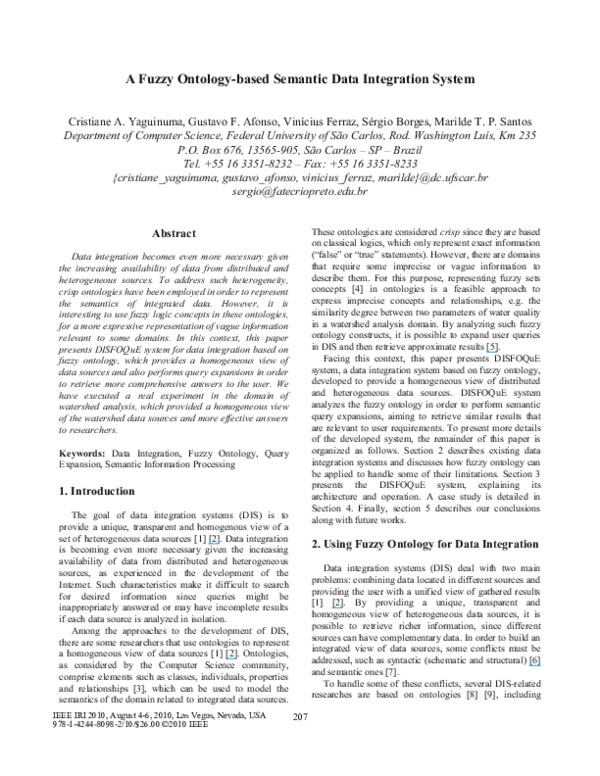 (PDF) A Fuzzy Ontology-Based Semantic Data Integration System