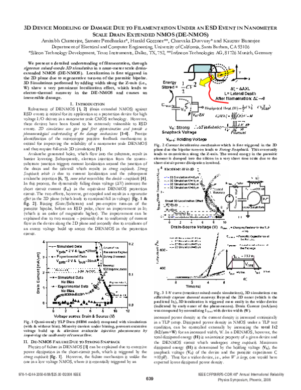 (PDF) 3D device modeling of damage due to filamentation under an ESD ...