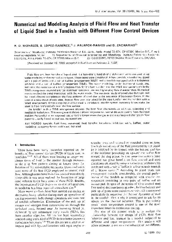 (PDF) Numerical and Modeling Analysis of Fluid Flow and Heat Transfer ...