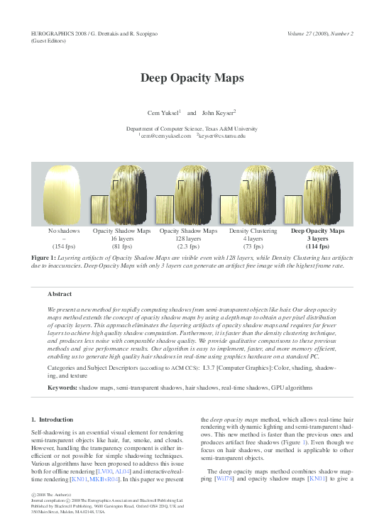 (PDF) Deep Opacity Maps